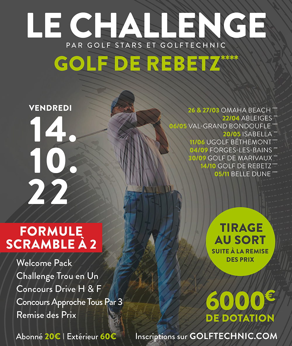 🏌️LE Challenge 2022 - Scramble à 2 au Golf de Rebetz le 14/10